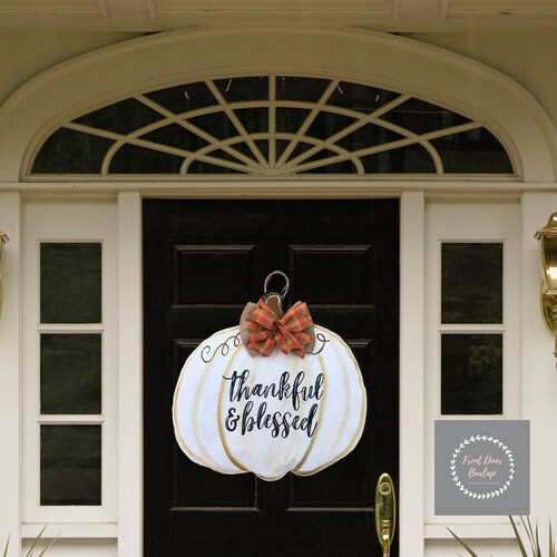 Fall Gnome Door Hanger Door Decor Leopard Print Pumpkin | Etsy