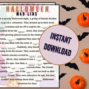 Halloween Mad Libs for Kids Printable Digital Download Fun Halloween ...
