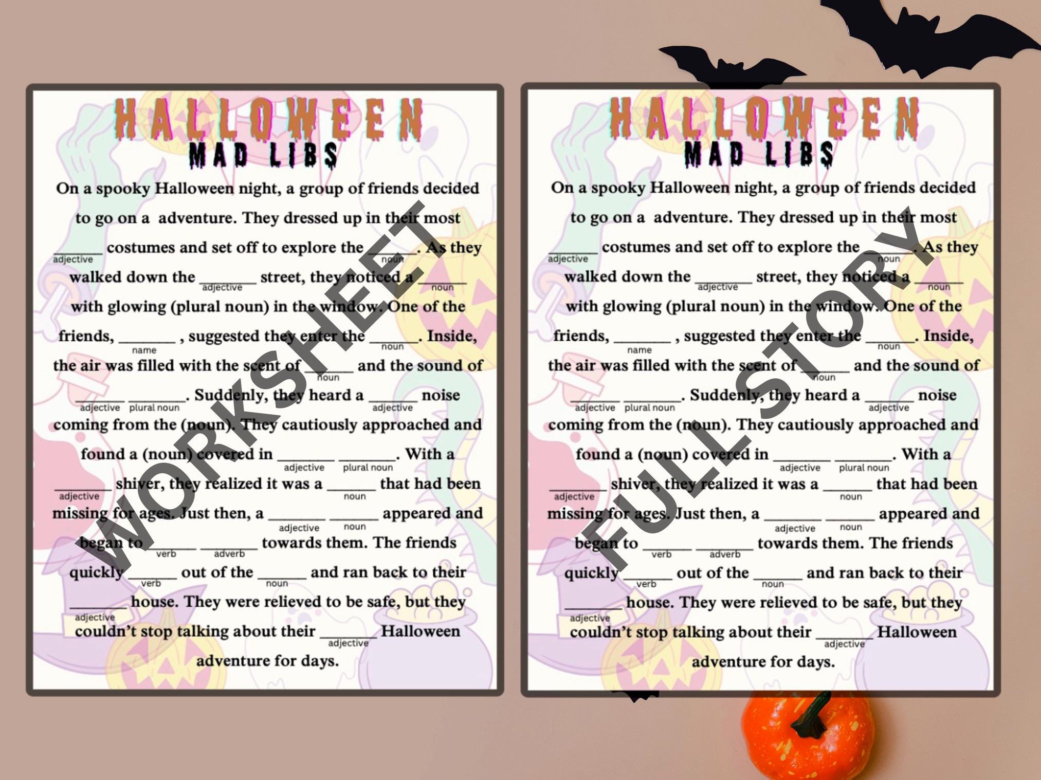 Halloween Mad Libs for Kids Printable Digital Download Fun Halloween ...