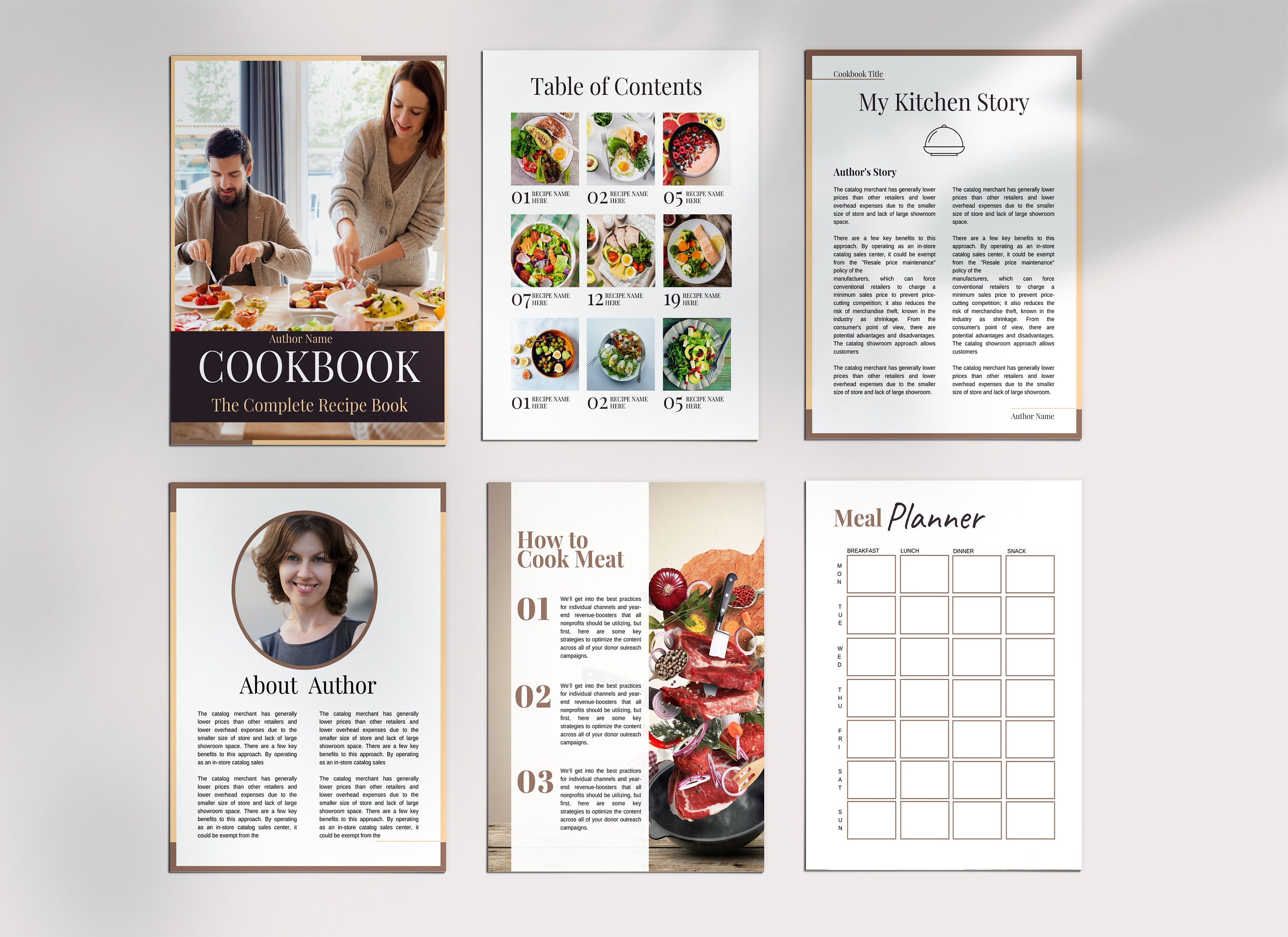 Cookbook Template Canva Family Cookbook Template Recipe Book Etsy