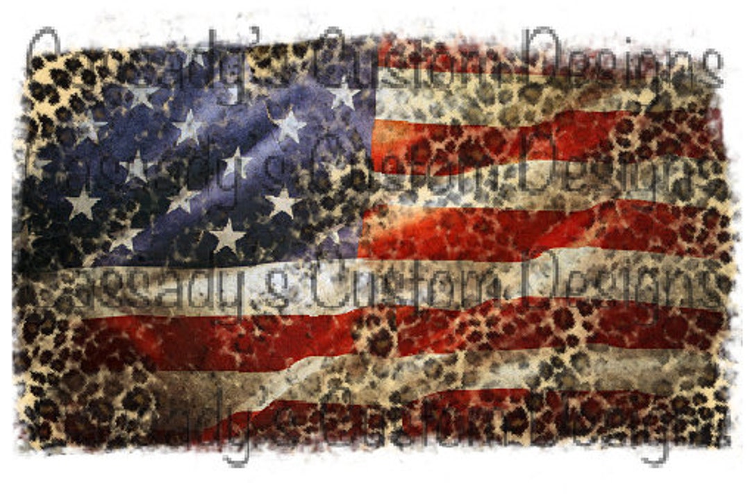 Cheetah American Flag Background Png File - Etsy