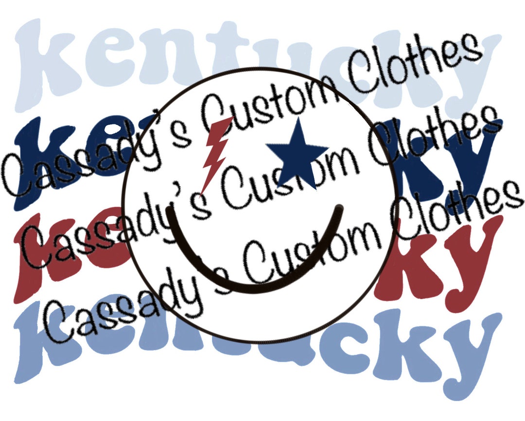Kentucky Smiley Face, Vintage PNG FILE - Etsy