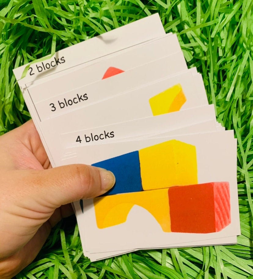 Digital, Block, Imitation, Matching, Flashcards, Printable, 2-4 Piece ...