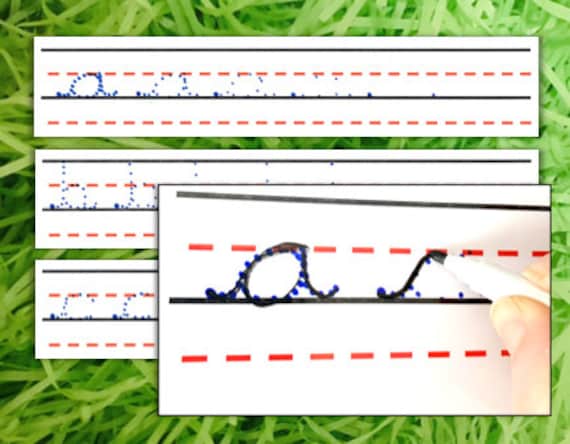 Cursive Tracing writing handwriting worksheets laminated | Etsy