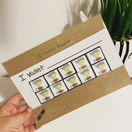 Token Board 10 Tokens Reward Chart Reward Good Behaviour - Etsy