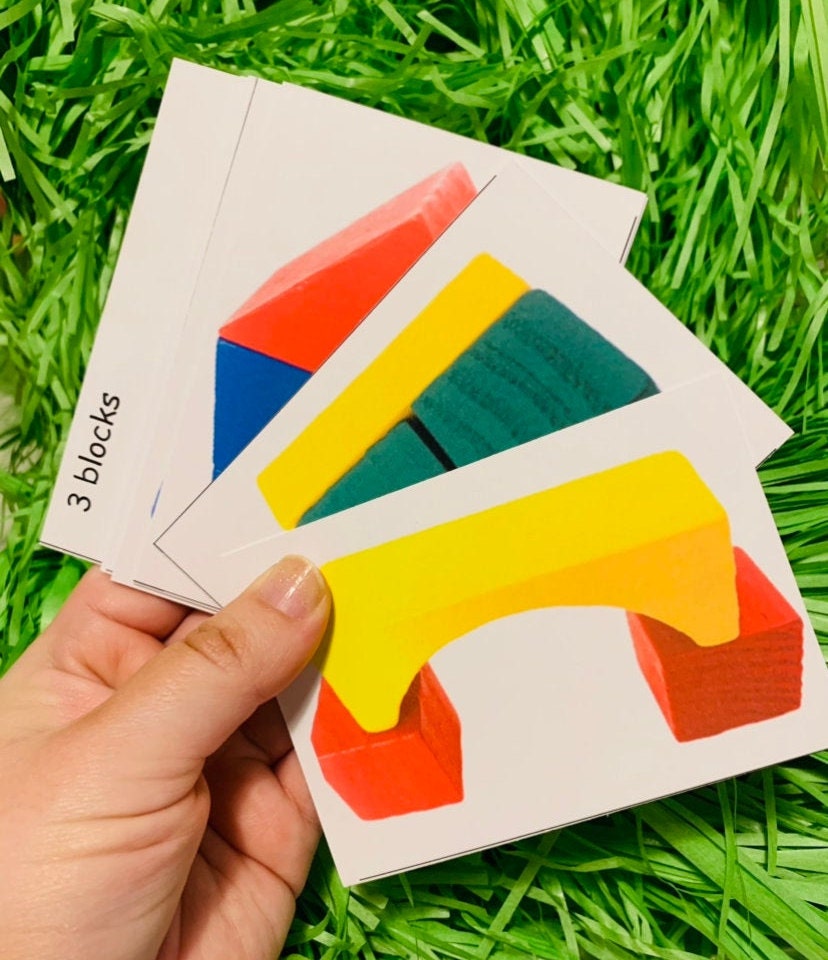 Digital, Block, Imitation, Matching, Flashcards, Printable, 2-4 Piece ...