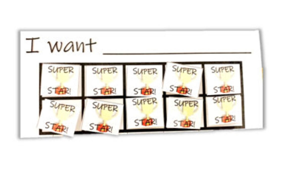 Token board 10 tokens reward chart Reward Good Behaviour | Etsy