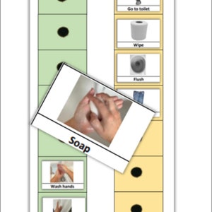 Toileting, Washing Hands, Routine, Visual Schedule, Photographic ...
