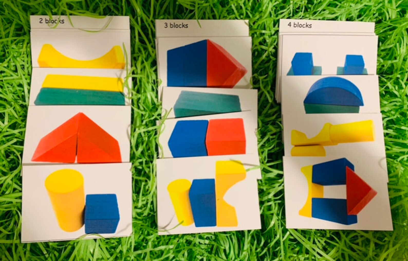 Digital, Block, Imitation, Matching, Flashcards, Printable, 2-4 Piece ...