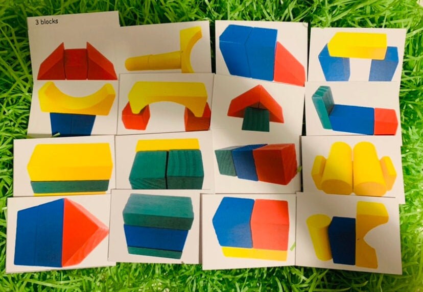 Digital, Block, Imitation, Matching, Flashcards, Printable, 2-4 Piece ...