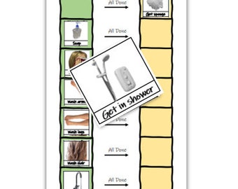 Bathtime Visual Schedule - Etsy