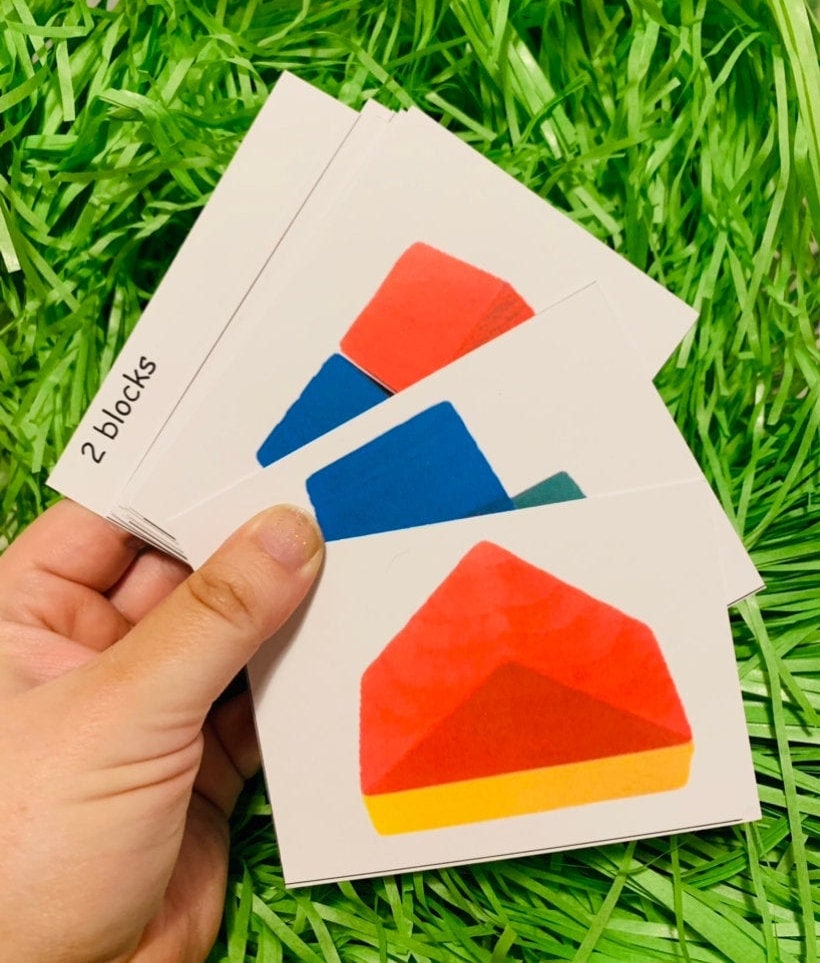 Digital, Block, Imitation, Matching, Flashcards, Printable, 2-4 Piece ...