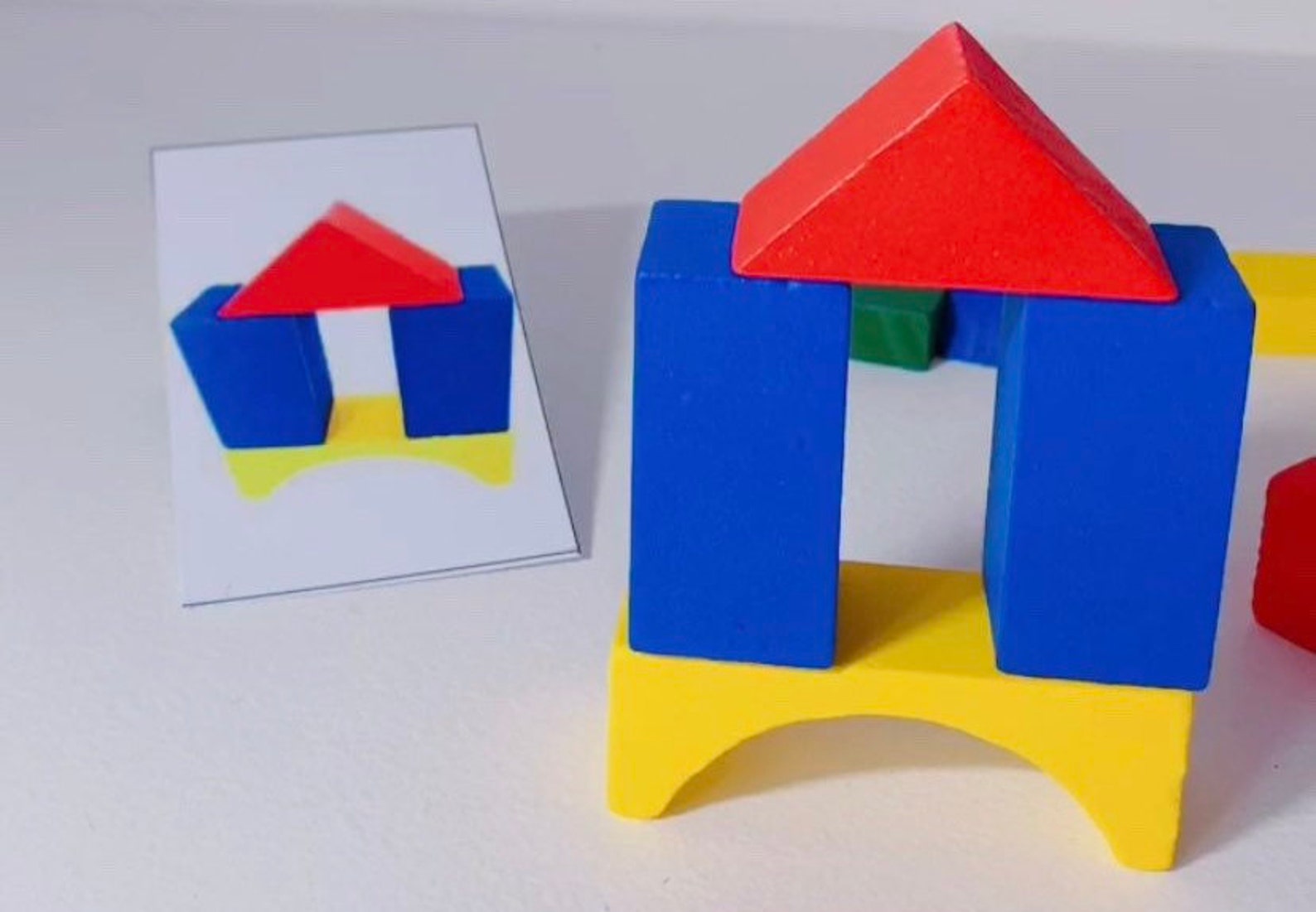 Block Imitation Flashcards 4 pieces | Etsy