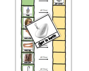 Bathtime Visual Schedule - Etsy