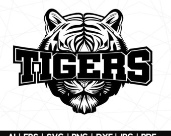 Tigers Svg, Tiger Png, Tigers Mascot Svg, Tigers Svg, Tigers School Spirit Svg, Tigers Logo ...