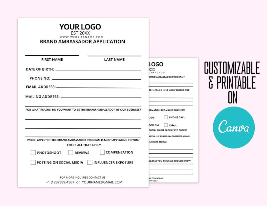 Brand Ambassador Agreement, Brand Ambassador Contract Template, Social ...