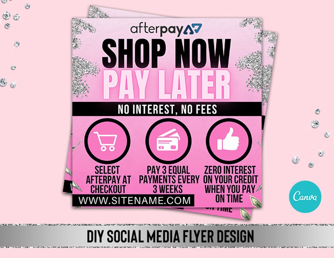 SOCIAL MEDIA FLYER, Afterpay Flyer, Afterpay, Instagram Flyer, Quadpay ...