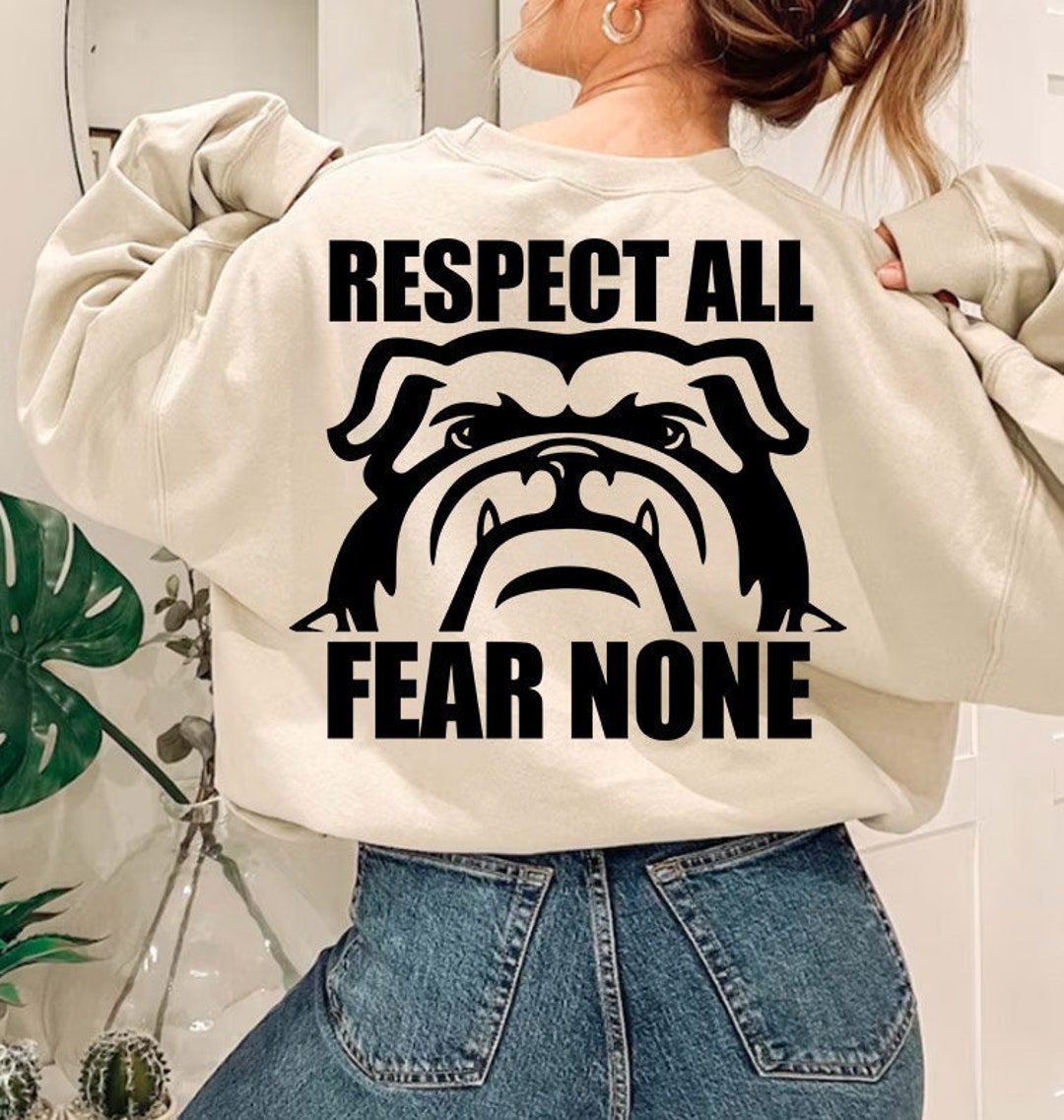 Bulldog SVG, Bulldogs Clipart, Respect All Fear None Svg, Bulldogs ...