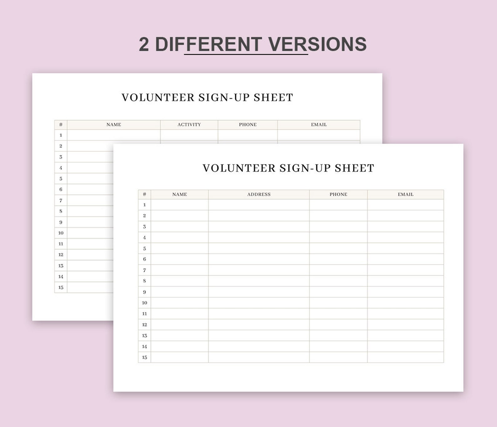 Editable Sign up Sheet Sign up Template Email Sign up Forms - Etsy