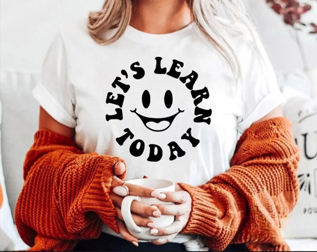 Let's Learn Today Smiley Face Teacher SVG, Cricut Silhouette Cut File ...