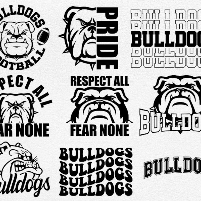 Bulldog Svg - Etsy