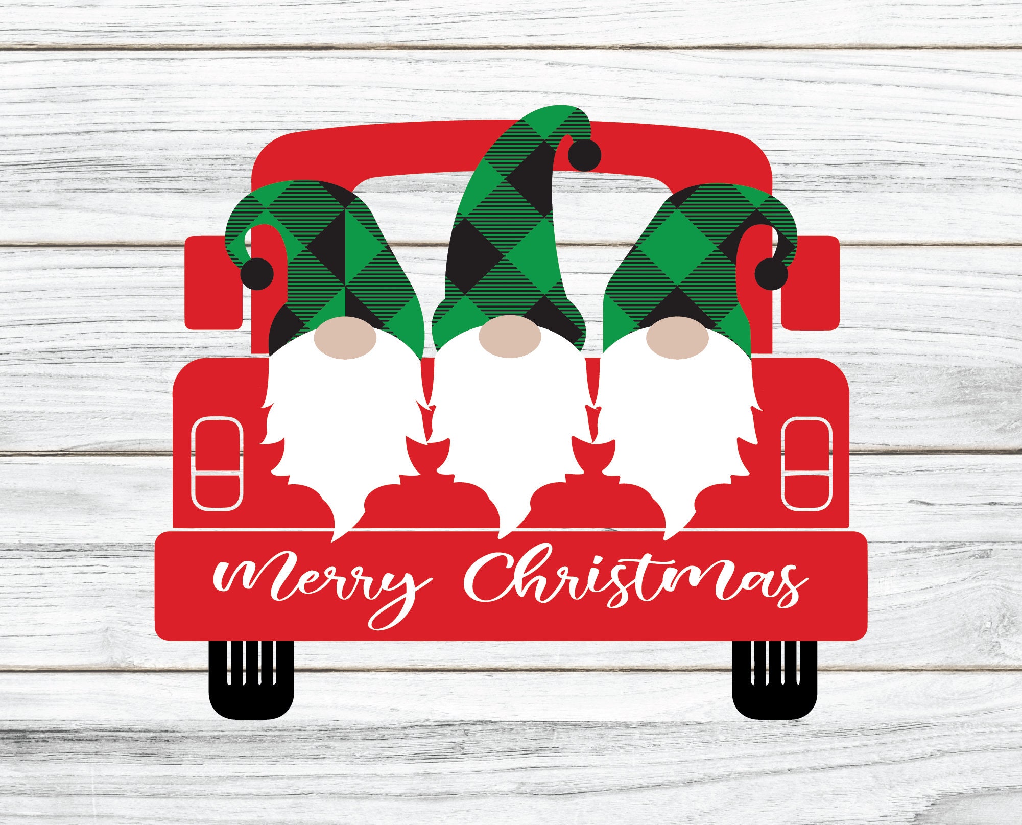 Gnome Christmas Truck SVG, Gnome PNG, Christmas Gnome Digital File ...