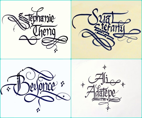 Calligraphy Wall Art Custom Made Letter Name Art Special | Etsy