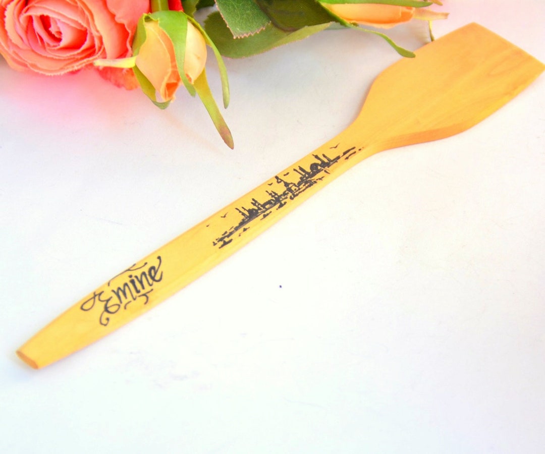 Wood Spoon Custom Calligrahy Name Spatula, New House Gift to Mother ...