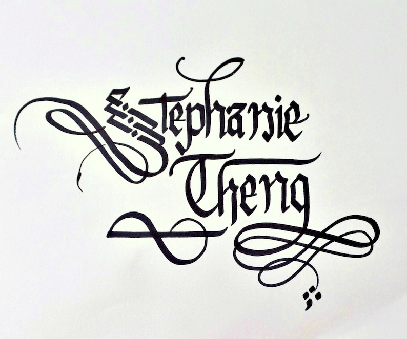 Calligraphy Wall Art Custom Made Letter Name Art Special | Etsy