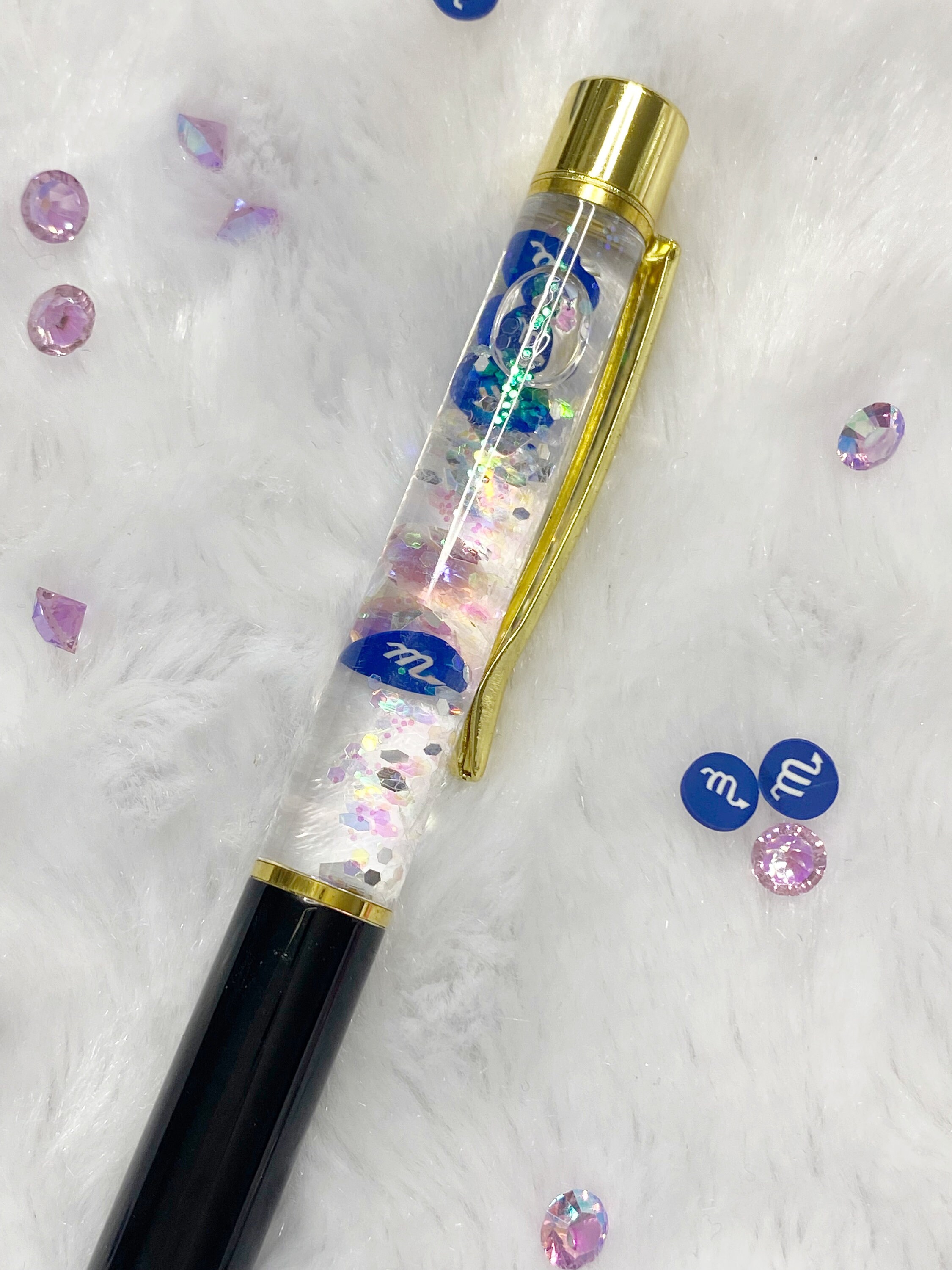 Scorpio Zodiac Pen Floating Glitter Pens Admin Gifts Gifts - Etsy