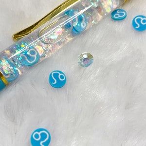 Leo Zodiac Pen, Floating Glitter Pens, Admin Gifts, Gifts for Her ...