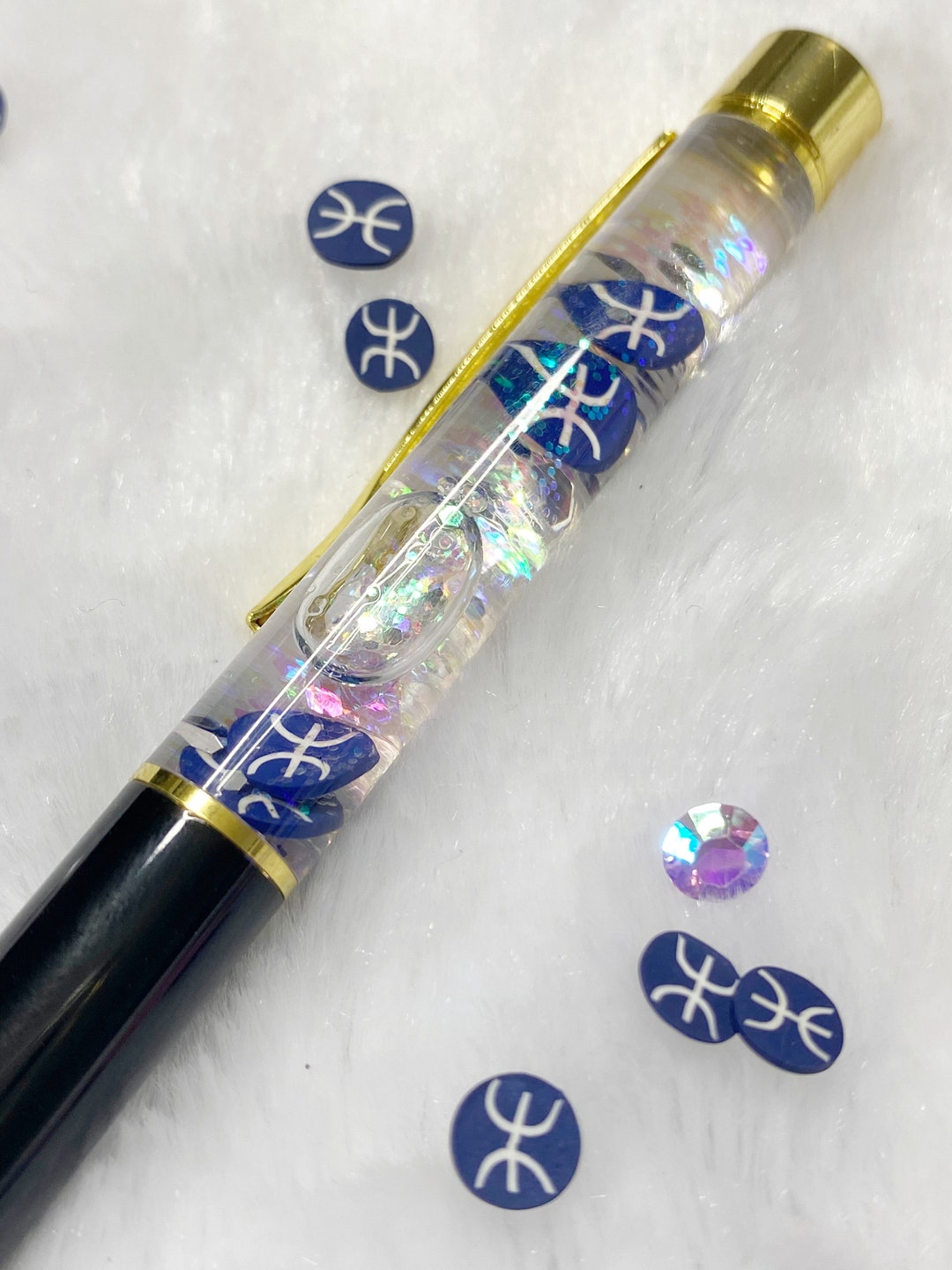 Pisces Zodiac Pen, Floating Glitter Pens, Admin Gifts, Gifts for Her ...