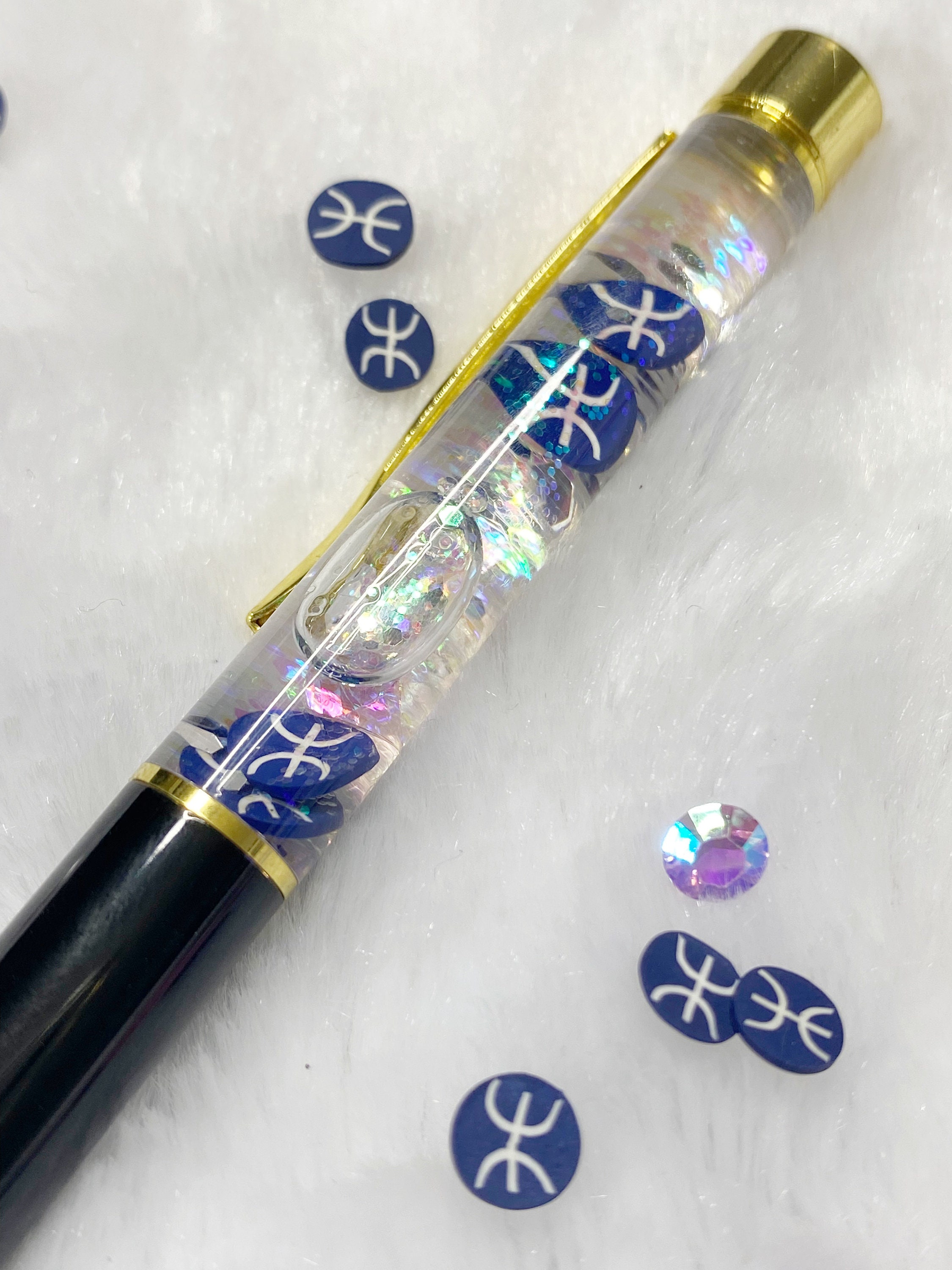 Pisces Zodiac Pen Floating Glitter Pens Admin Gifts Gifts - Etsy