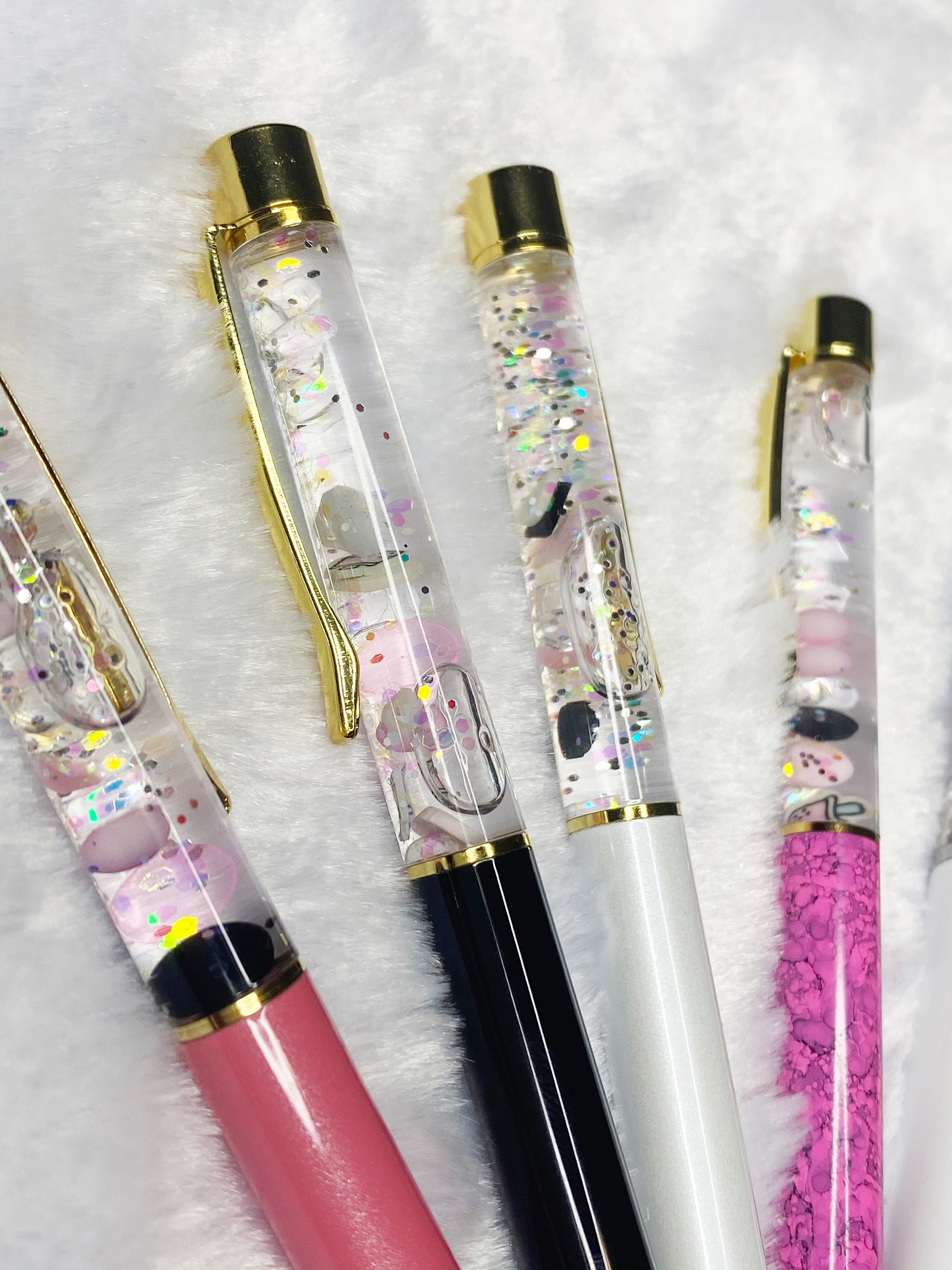 Floating Glitter Pen, Boba Tea Charm, Planner Pen - Etsy