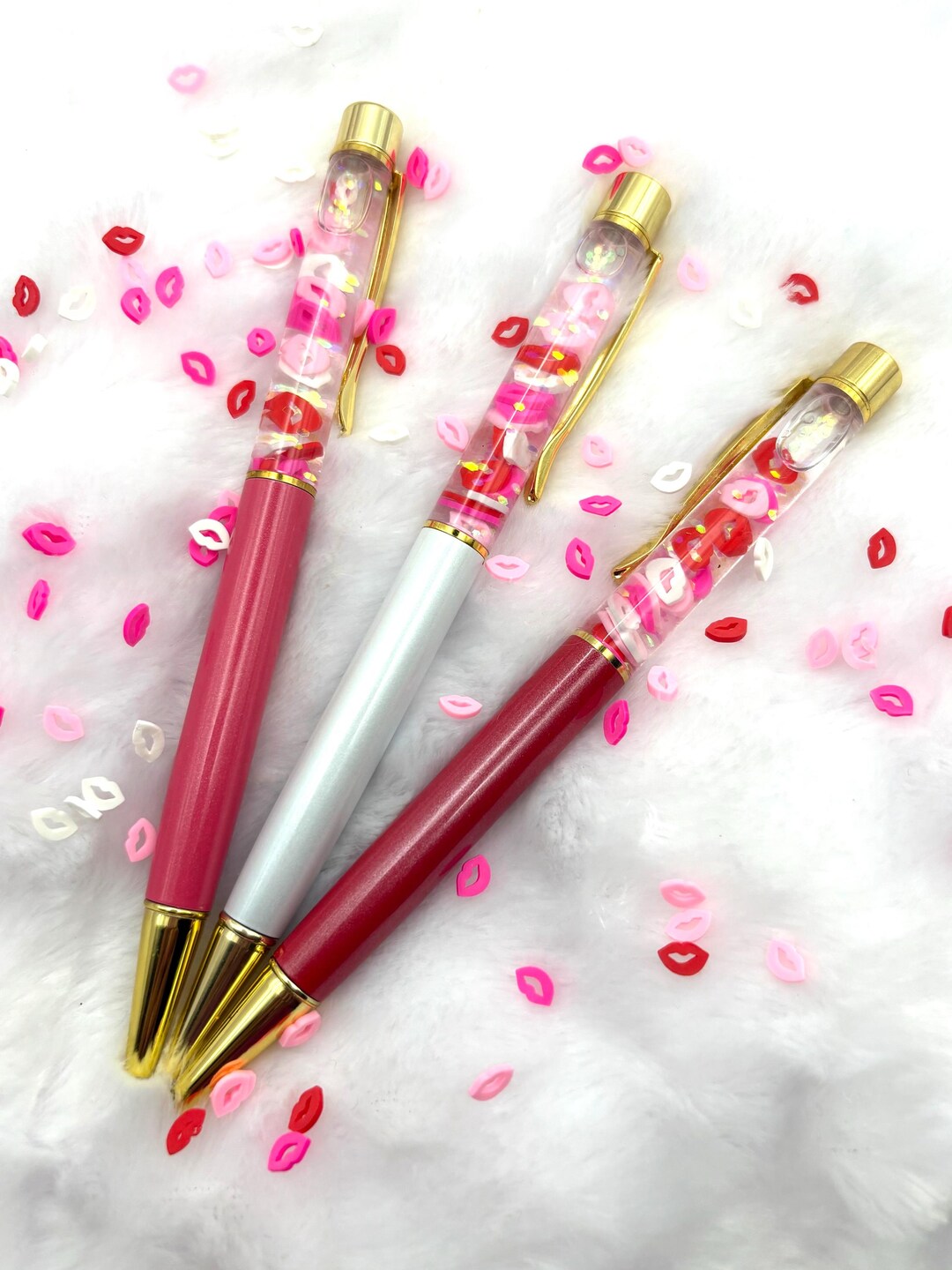Floating Glitter Pens, Kisses, Gifts for Women, Planner Pen, Journal ...