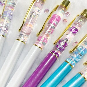 Gemini Zodiac Pen Floating Glitter Pens Admin Gifts Gifts | Etsy