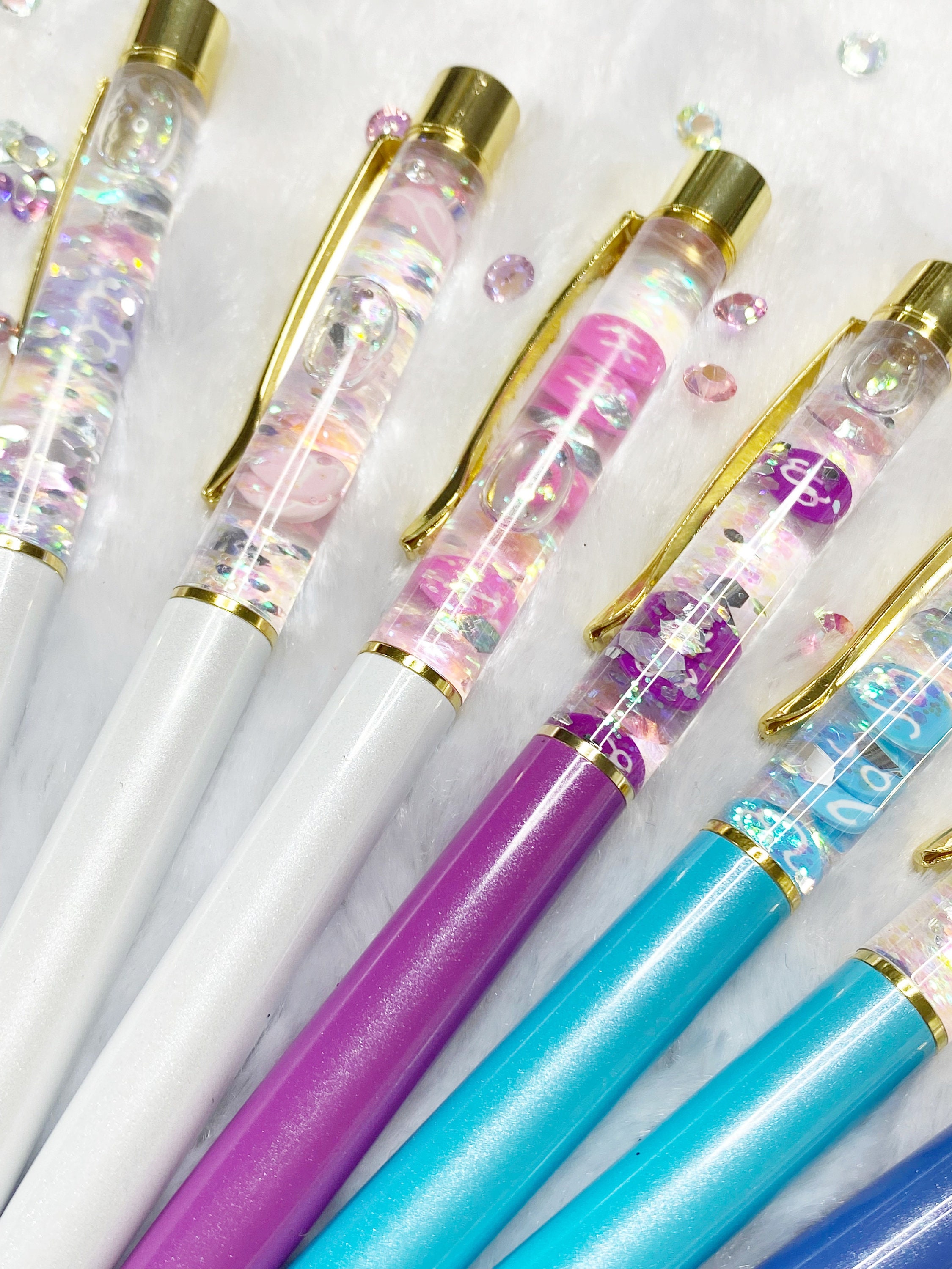 Leo Zodiac Pen Floating Glitter Pens Admin Gifts Gifts for - Etsy