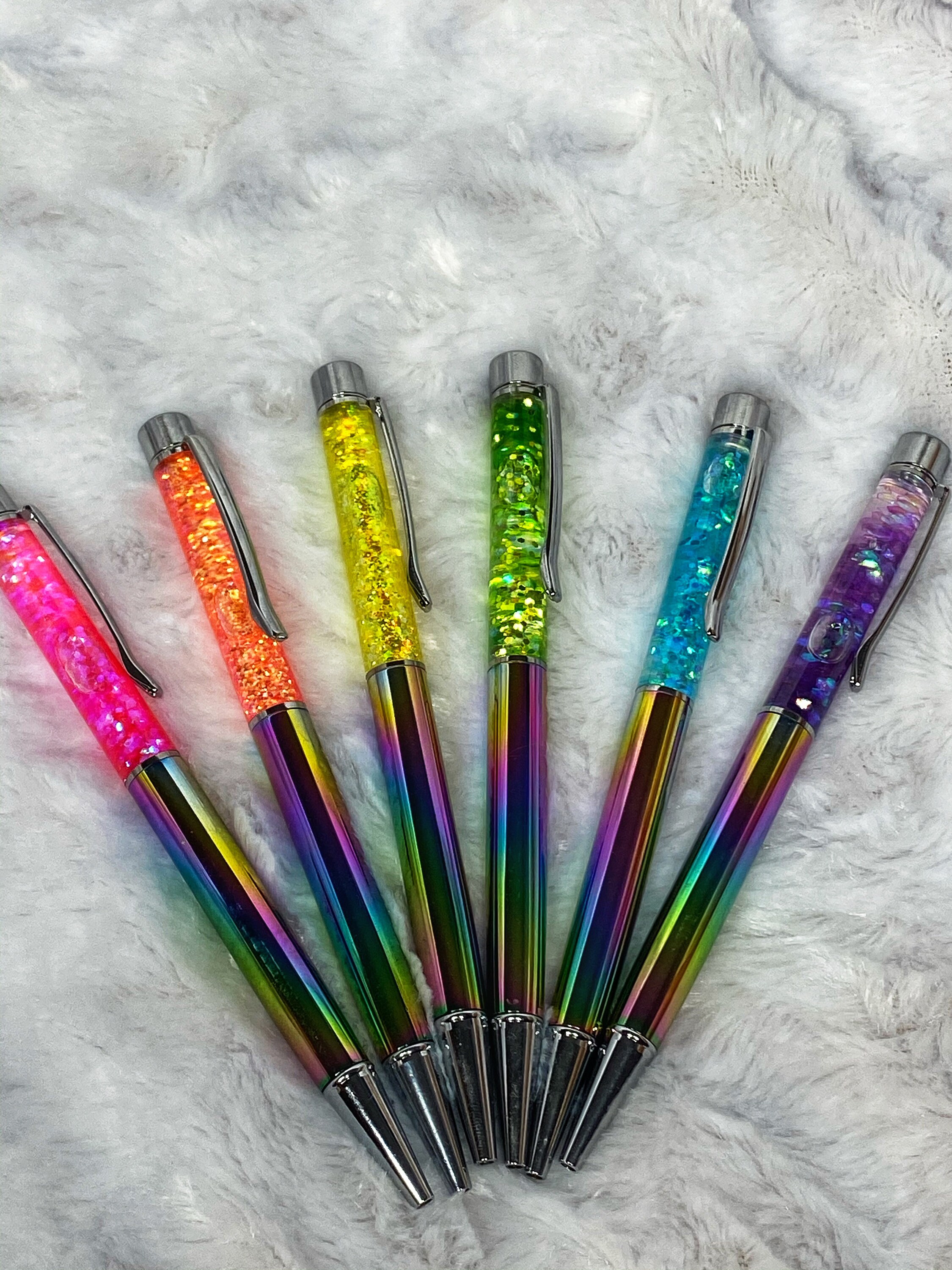 Floating Glitter Pens Glitter Pens Gifts for Her Rainbow - Etsy