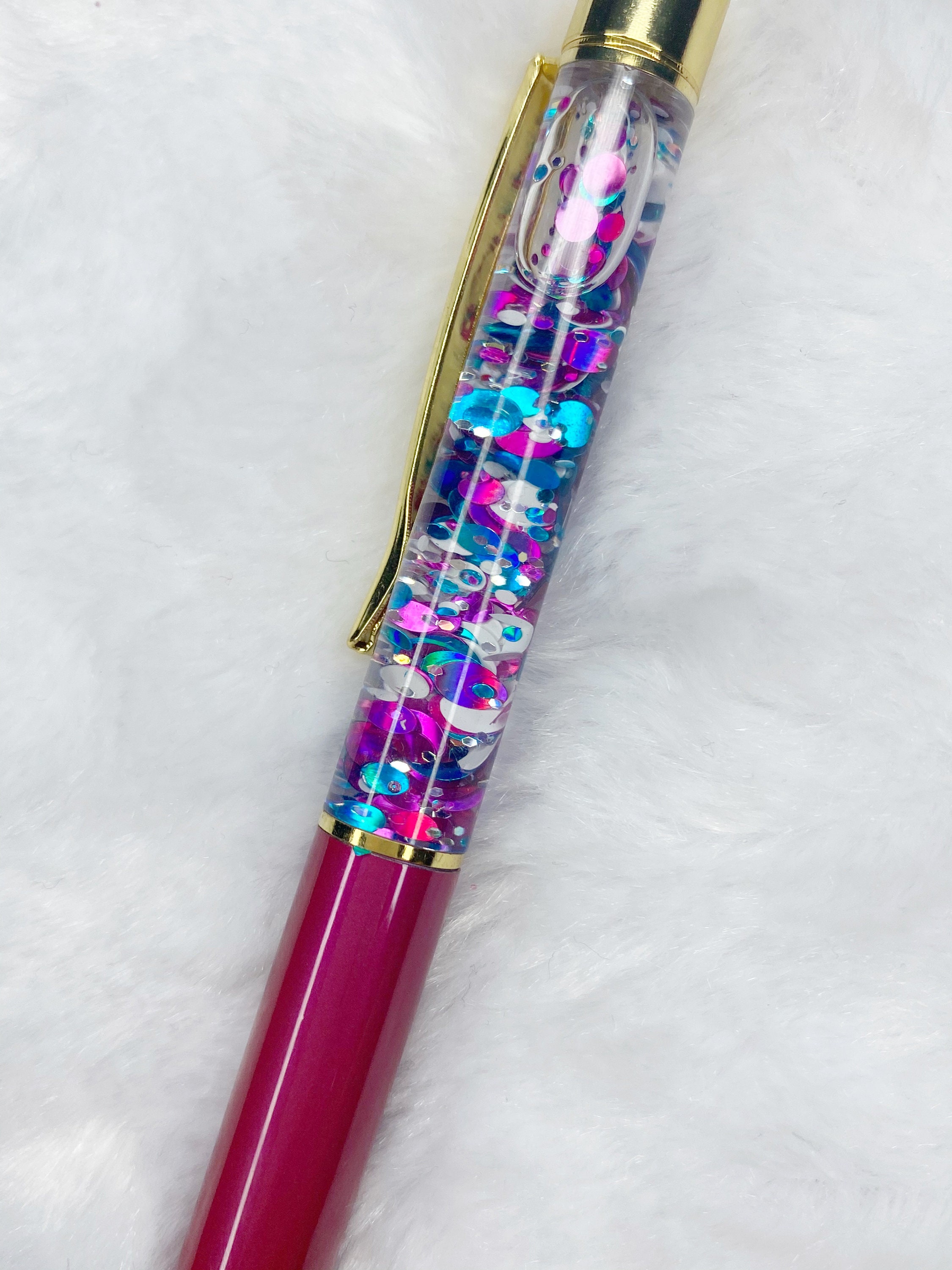 Floating Glitter Ballpoint Pen, Refillable Planner Pen - Etsy
