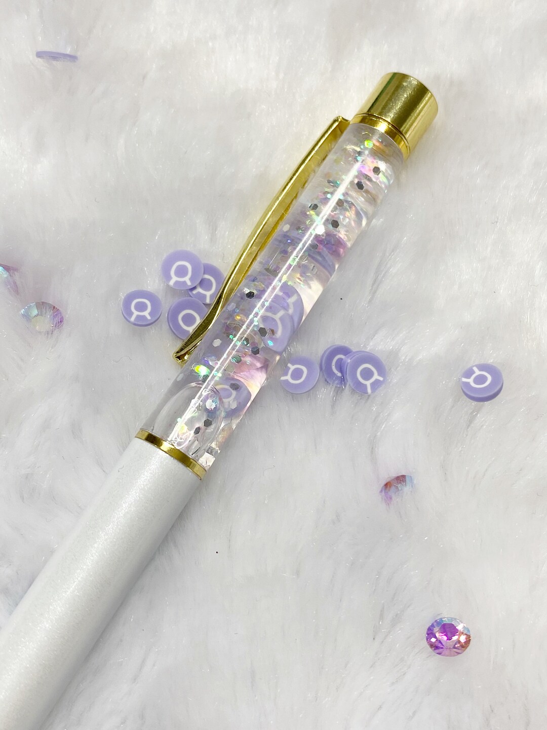 Taurus Zodiac Pen, Floating Glitter Pens, Admin Gifts, Gifts for Her ...