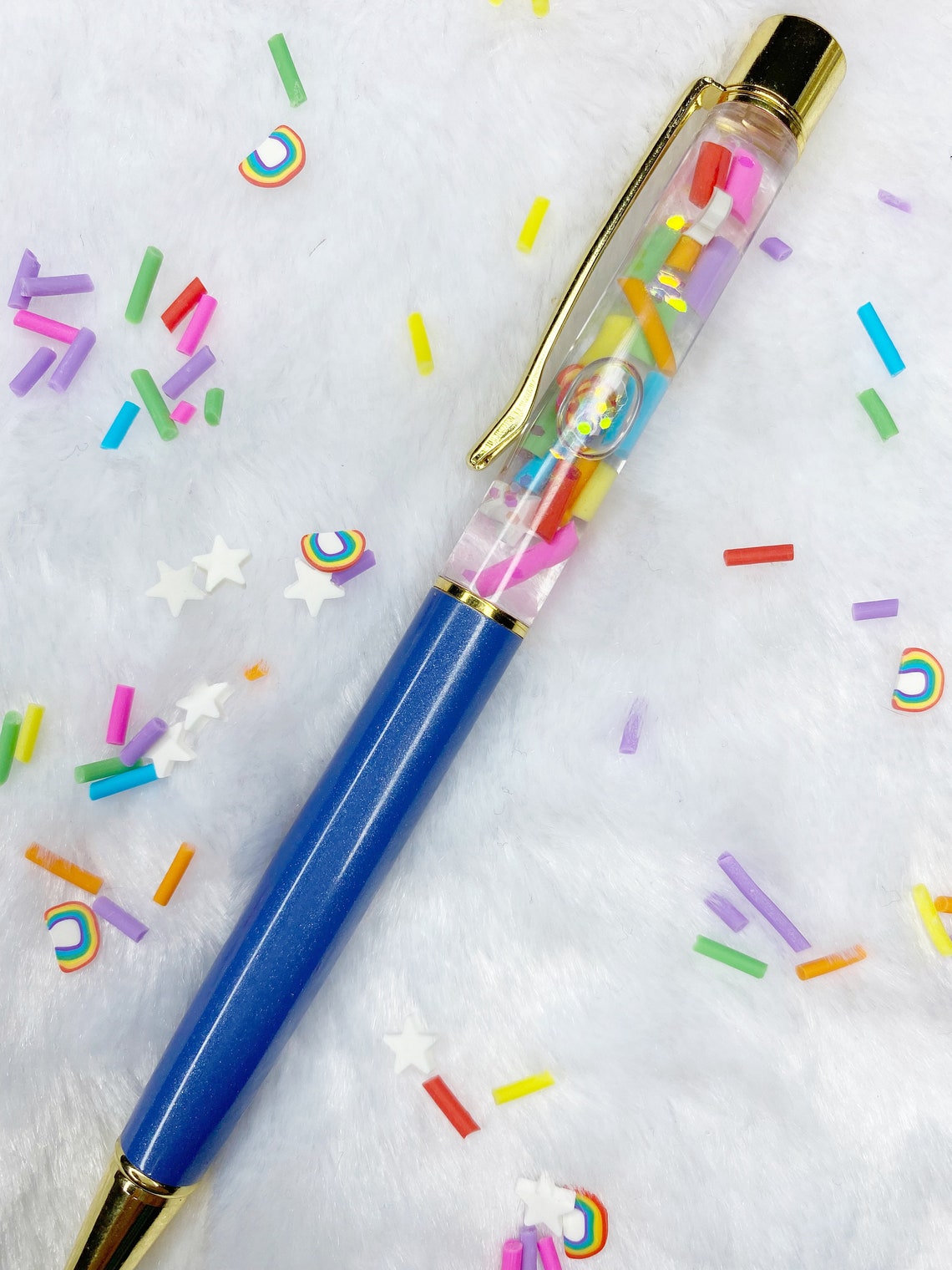 Glitter pens floating glitter pens stationary Rainbow Brite | Etsy