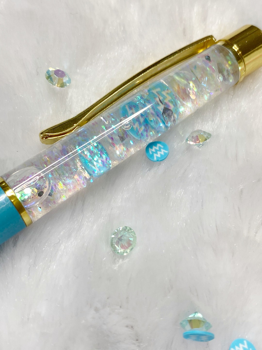 Aquarius Zodiac Pen, Floating Glitter Pens, Admin Gifts, Gifts for Her ...