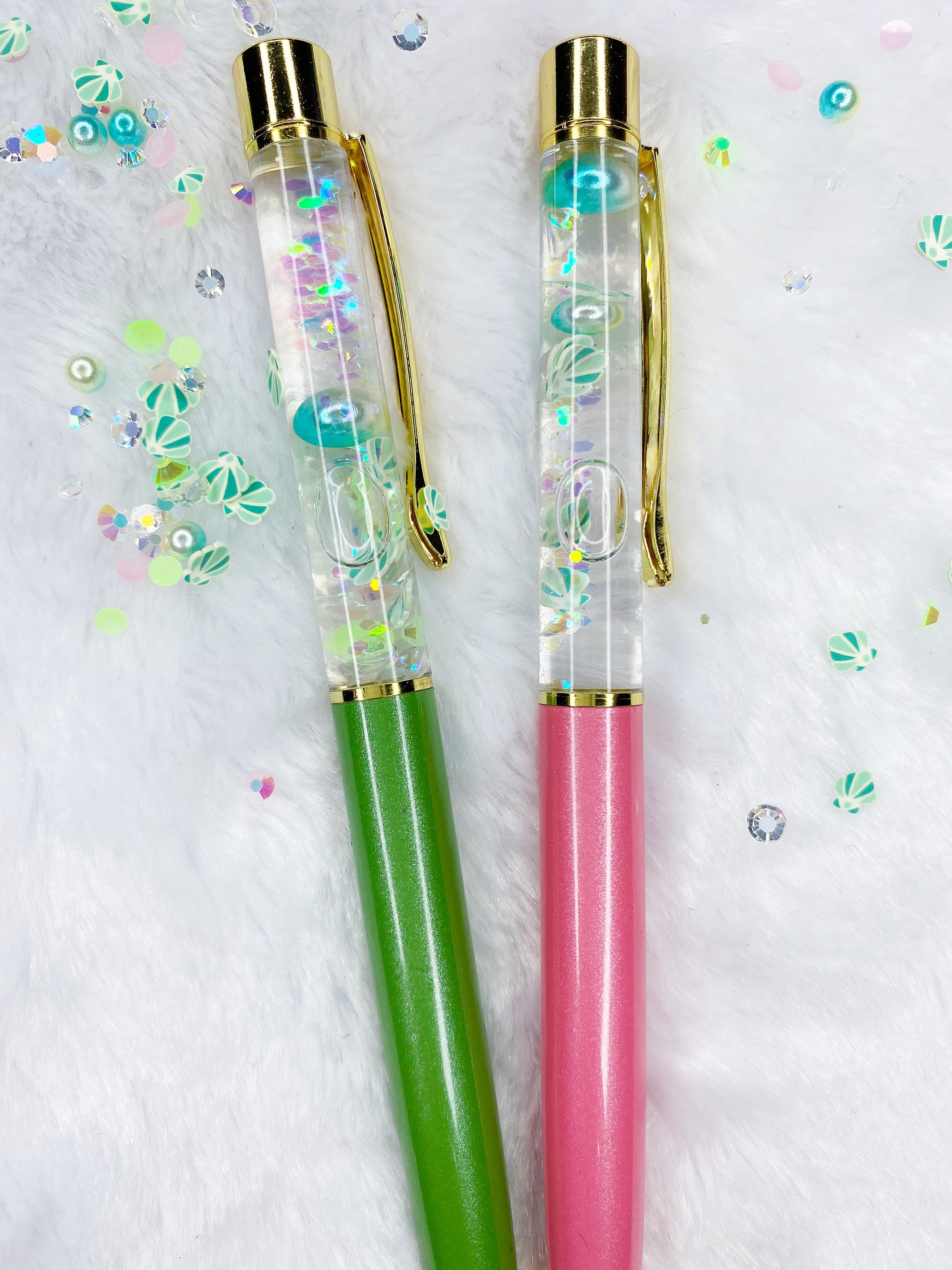 Floating Glitter Pens Glitter Pens Mermaid Shells Gifts | Etsy