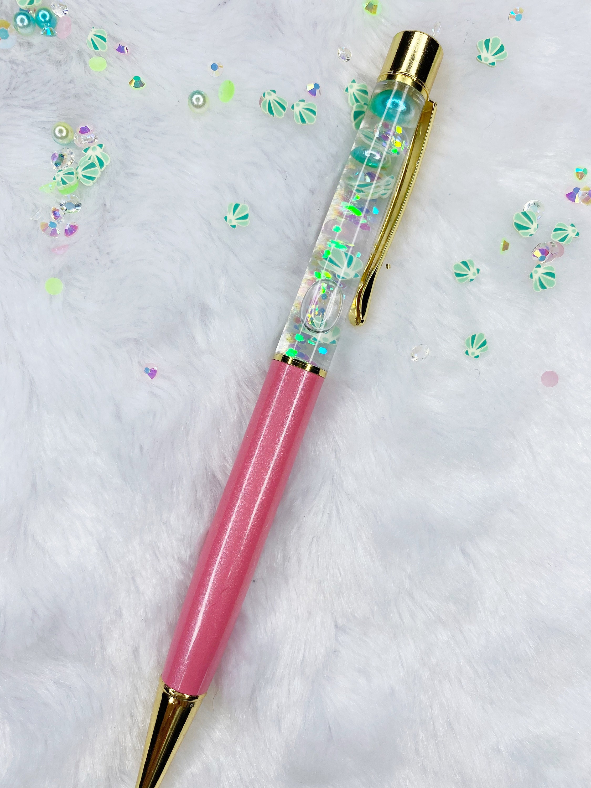 Floating Glitter Pens Glitter Pens Mermaid Shells Gifts - Etsy
