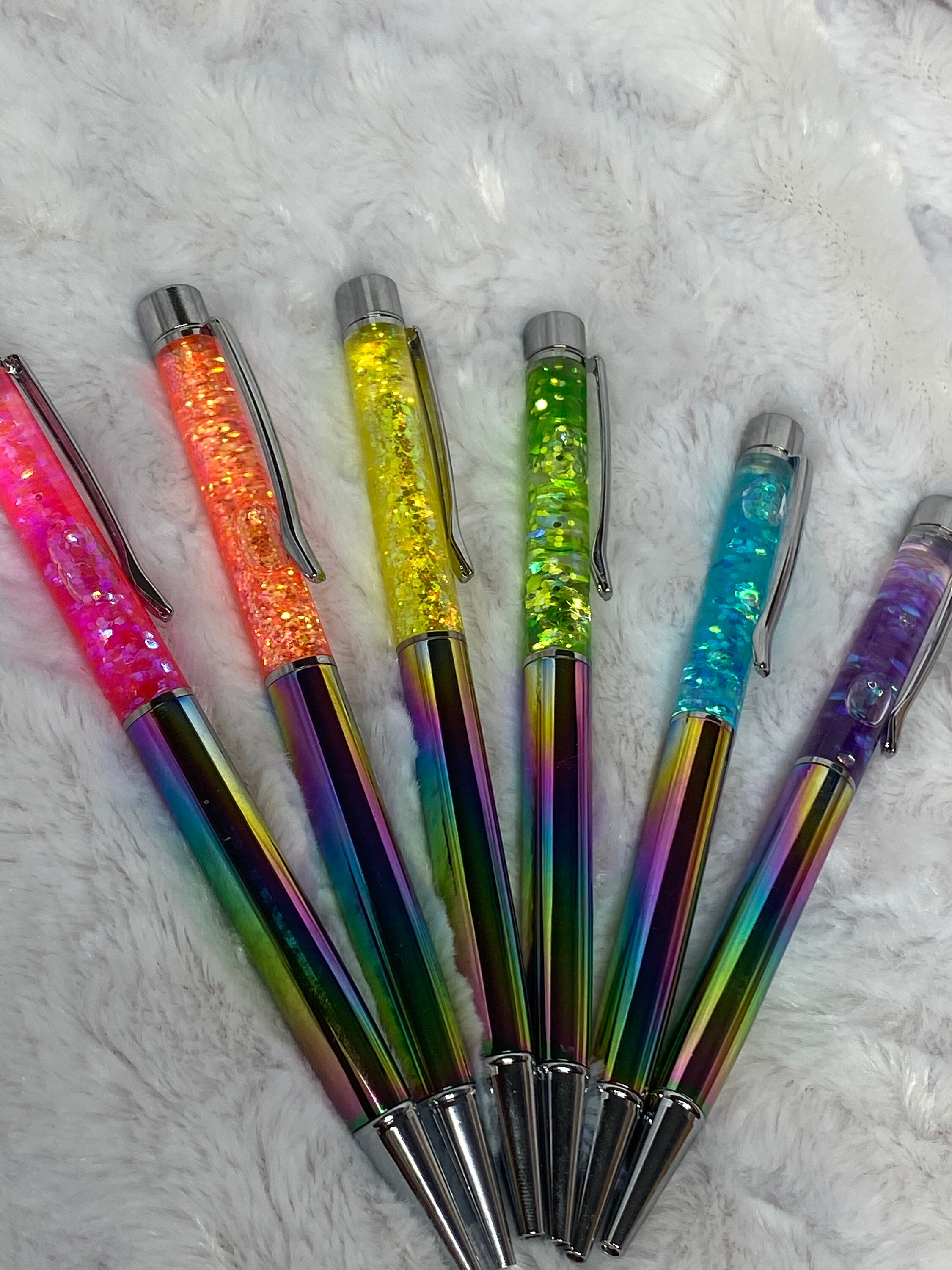 Floating Glitter Pens Glitter Pens Gifts for Her Rainbow - Etsy