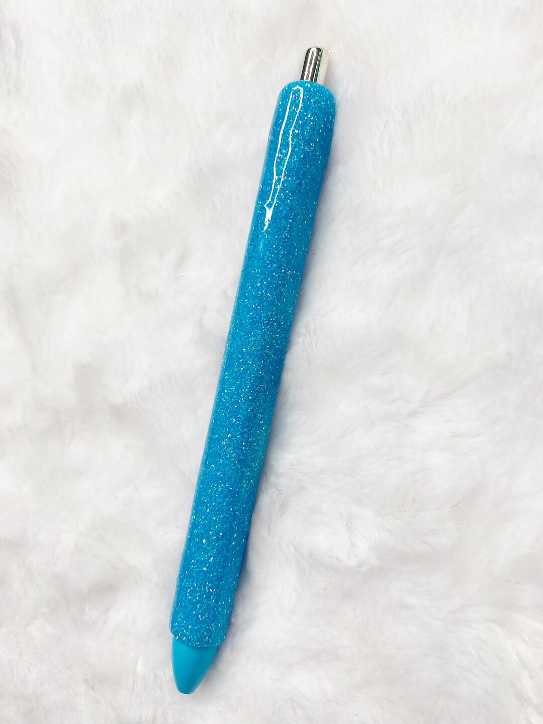 Turquoise Blue Glitter Resin Pen, Refillable Inkjoy Gel Pen - Etsy