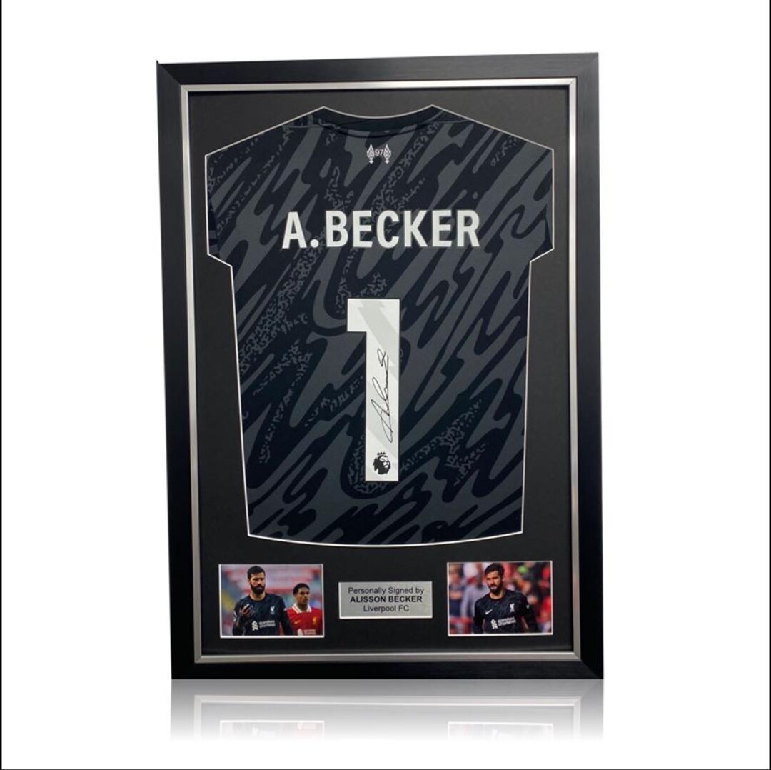 Alisson Becker Hand Signed Liverpool 2024-25 Black Goalkeepers Shirt in ...