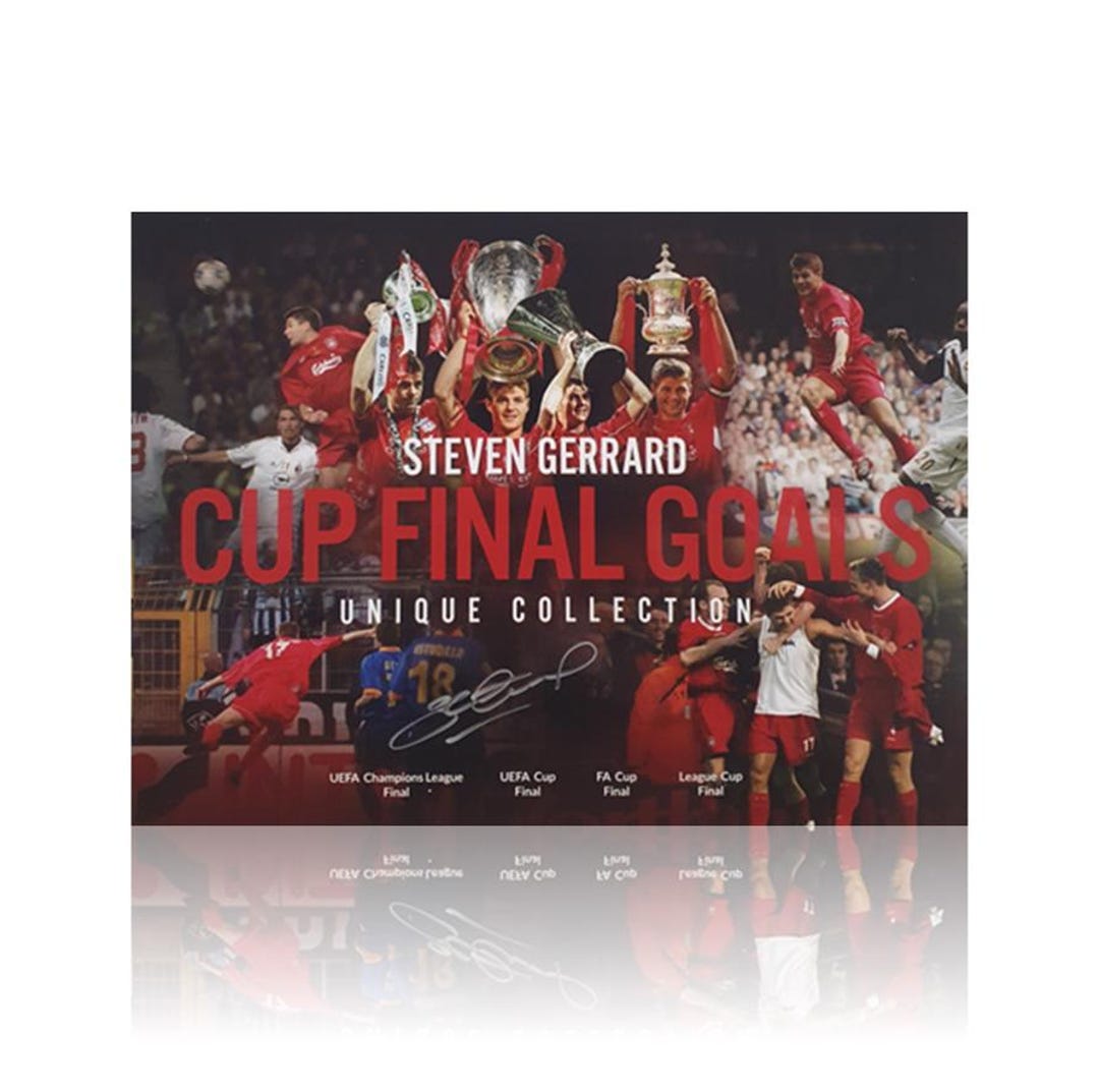 Steven Gerrard Hand Signed 16" X 12" CUP GOALS Montage - Etsy