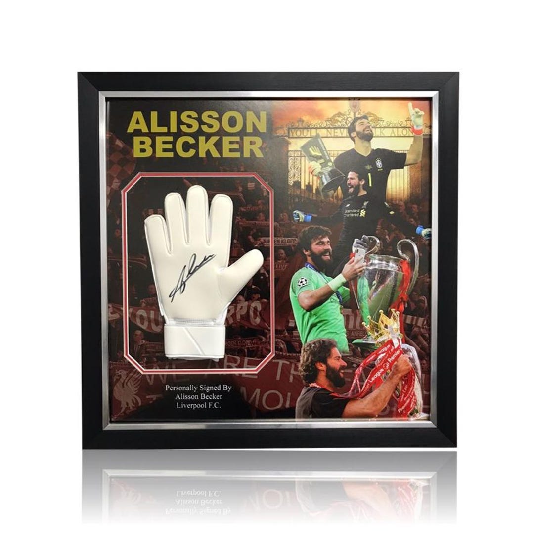 Alisson Becker Hand Signed White Nike Match Goalkeepers Glove in ...