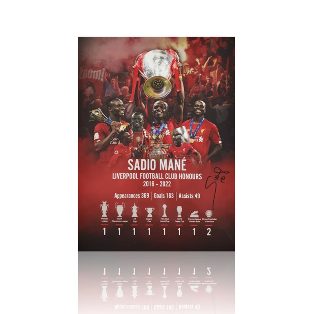 Sadio Mane Hand Signed 12" X 16" Montage - Etsy